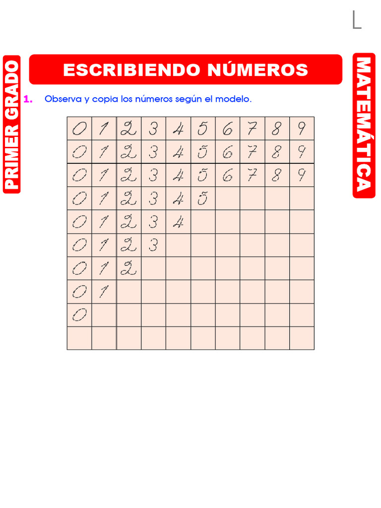 Actividades de Números para Primer Grado | PDF