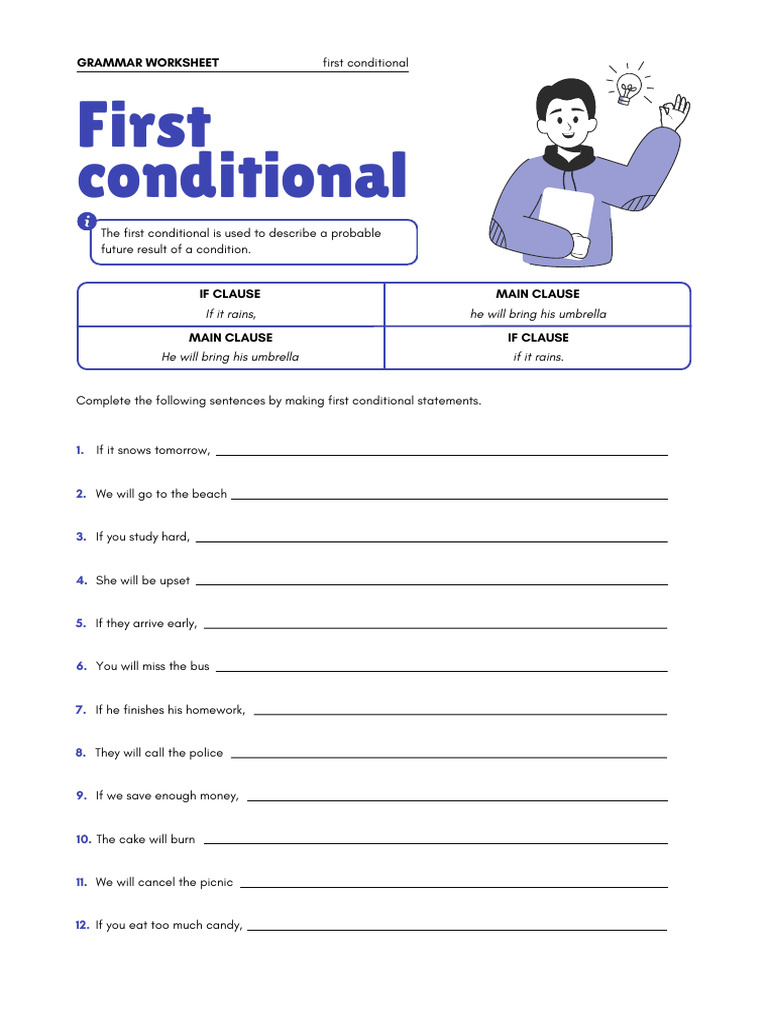 First Conditional Grammar Guide | PDF