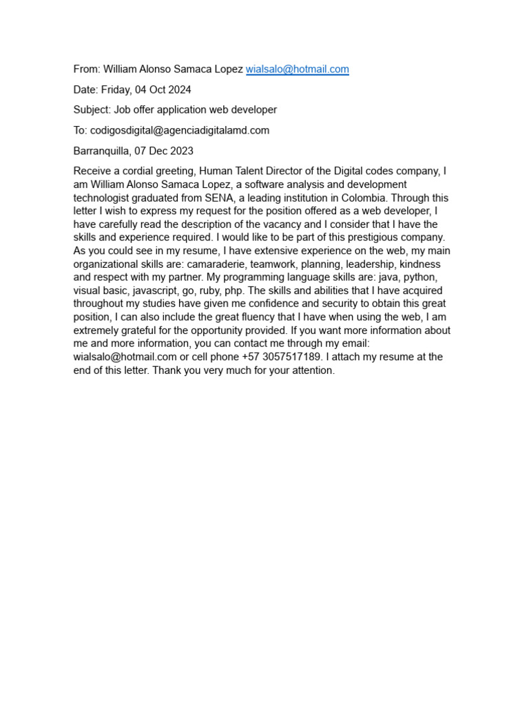 Documento Escrito Ingles | PDF