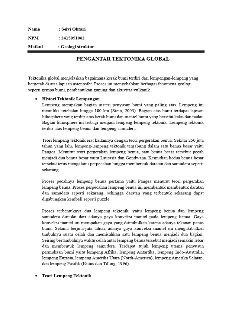 Tugas Geologi Struktur Selvi Oktari | PDF