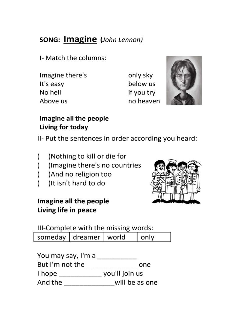 Imagine - John Lennon | PDF