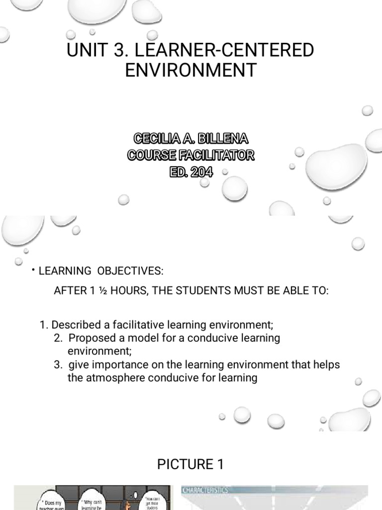 Creating a Learner-Centered Environment | PDF | Classroom | Learning