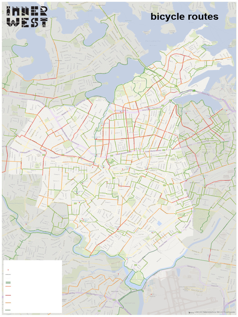 Inner West Rail and Bicycle Routes Map | PDF
