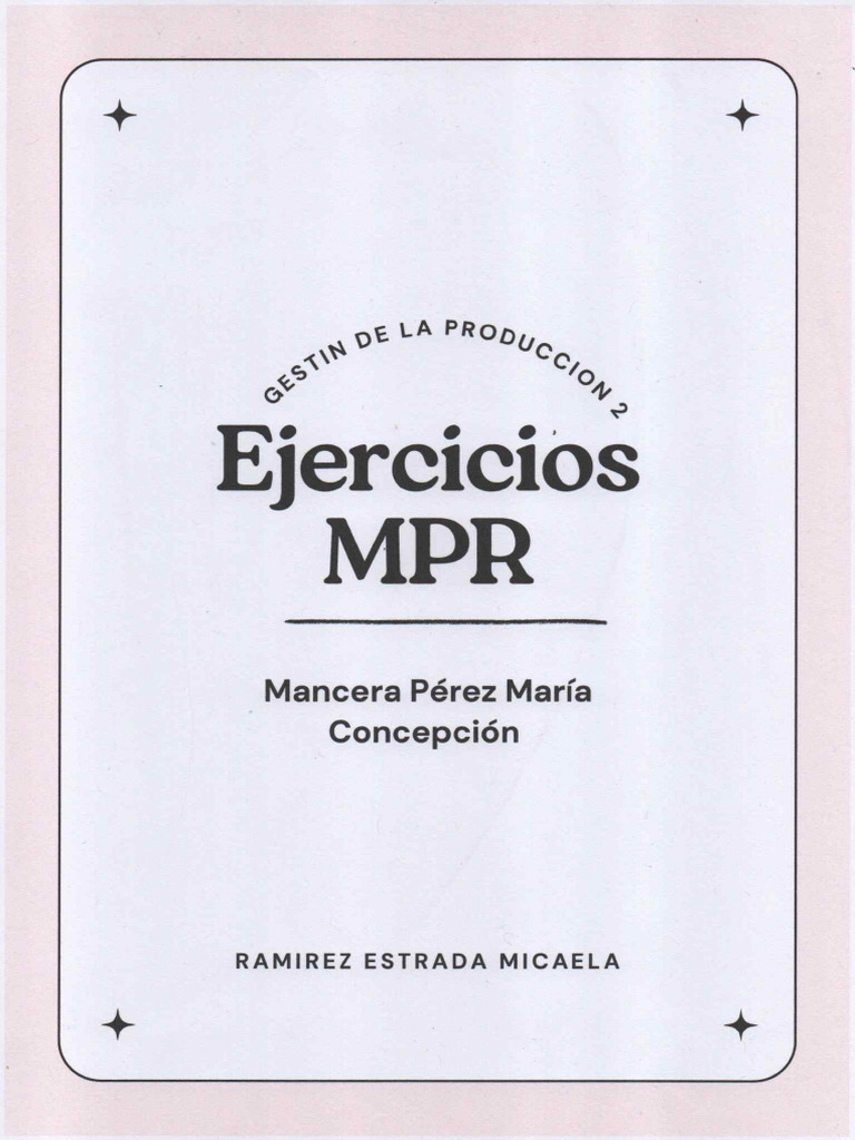 Ejercicios MPR | PDF