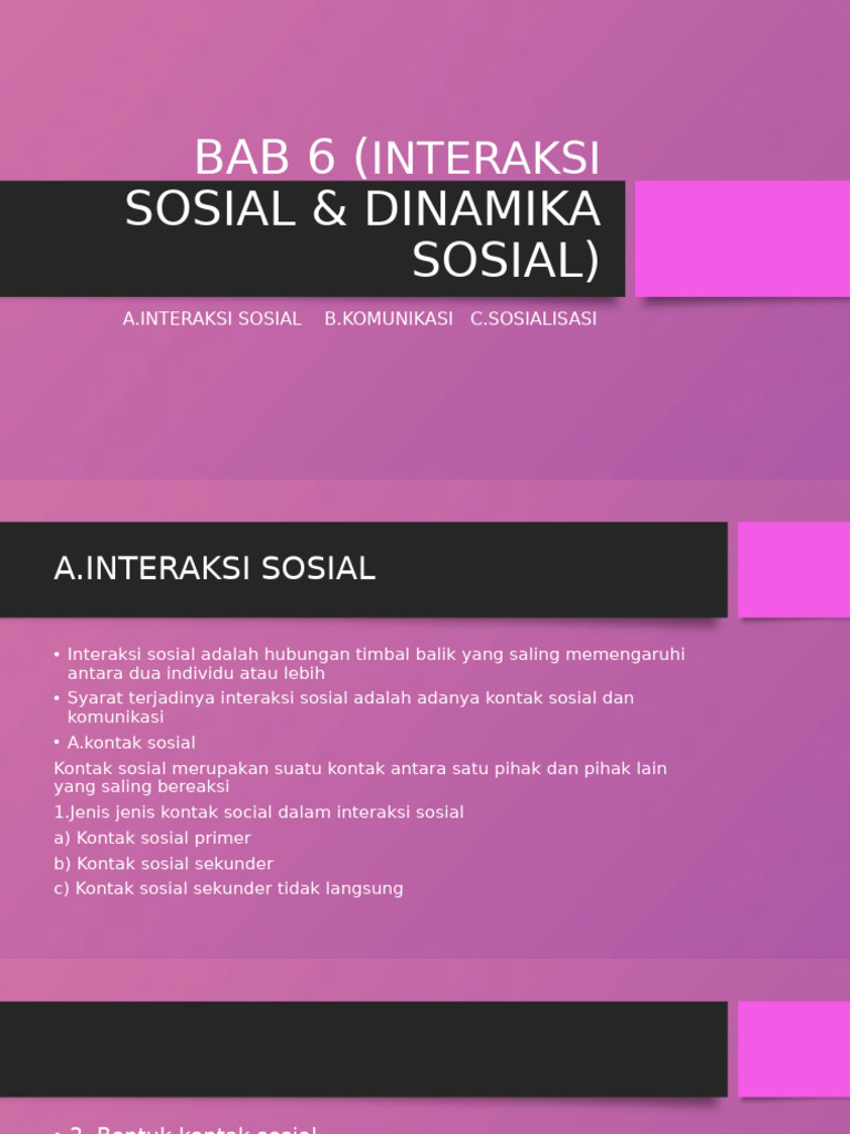 Bab 6 (Interaksi Sosial & Dinamika Sosial 3 | PDF