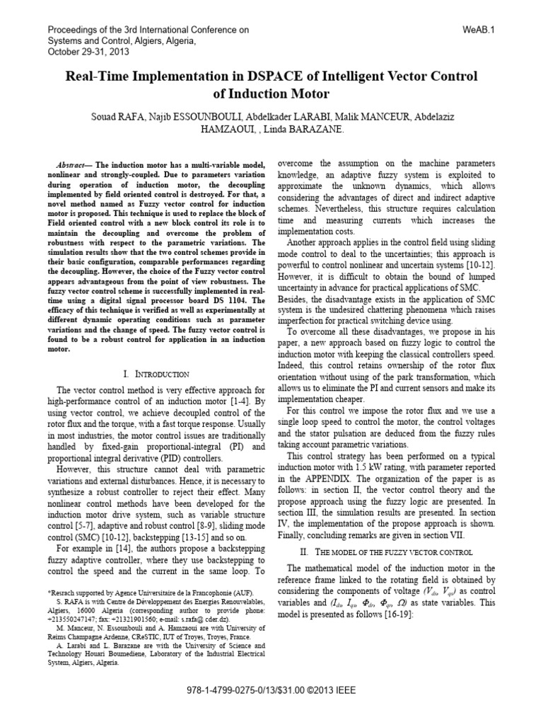 Real Time Implementation Dspace - FUZZY | PDF | Electrical Components | Electromagnetism