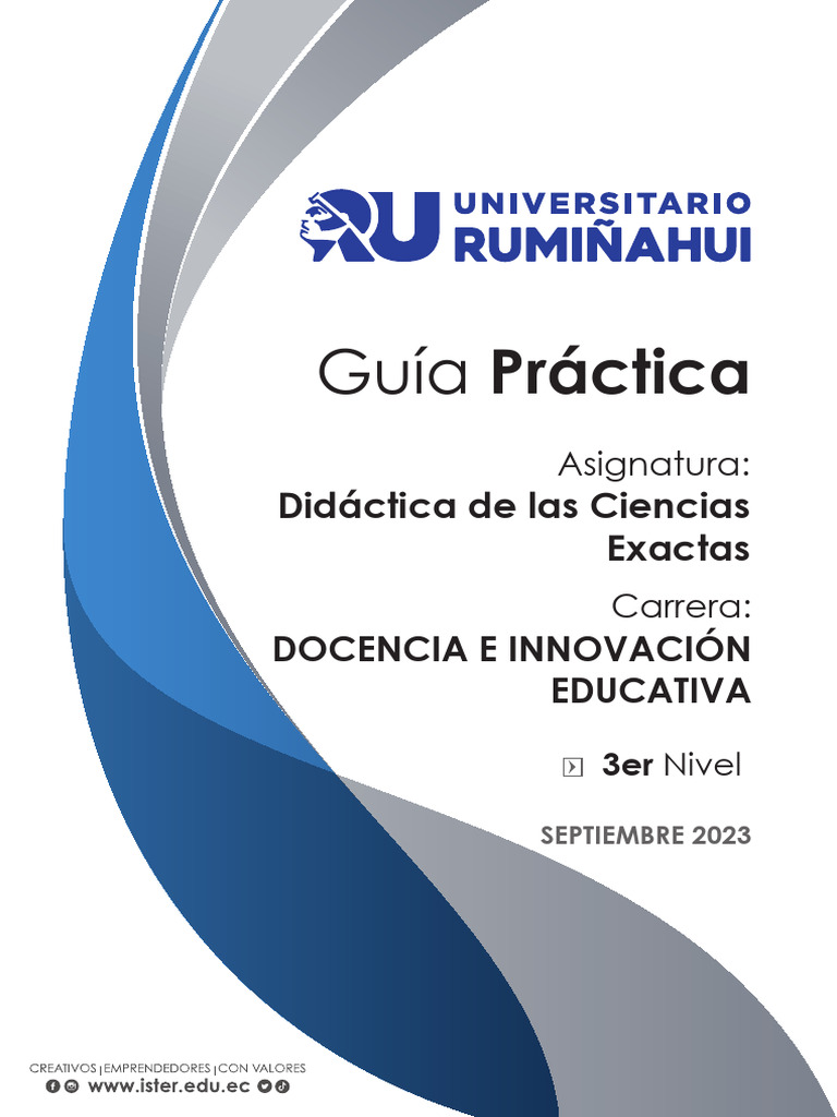 Guía Práctica: Didáctica Ciencias Exactas | PDF | Laboratorios | Maestros