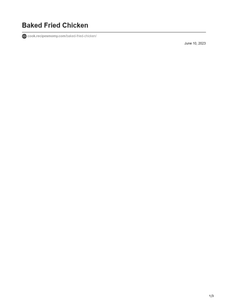 cook.recipesmomy.com-Baked Fried Chicken | PDF