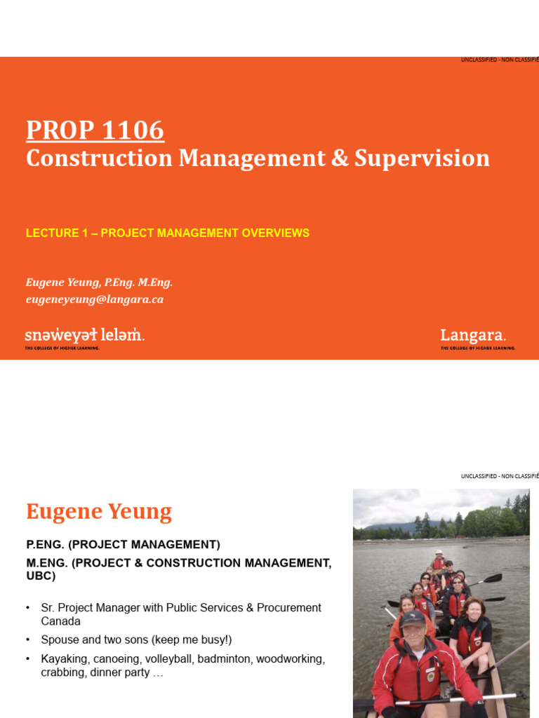 PROP 1106 Lecture 1 - Project Management Overview | PDF | Project ...