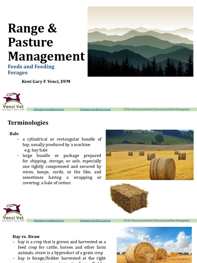 Pasture and Range Management Guide | PDF | Animal Feed | Hay