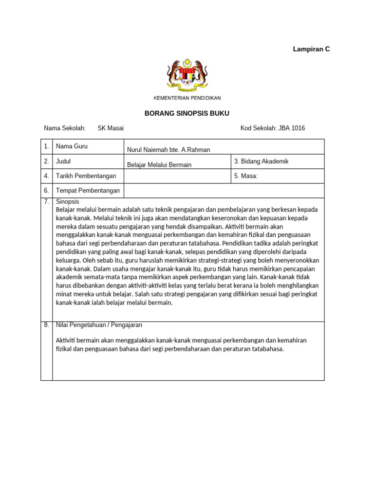 Sinopsis Buku 1 | PDF