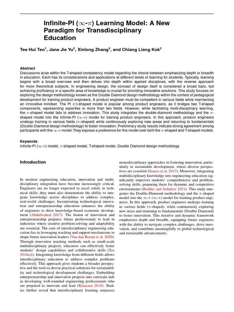 v2 Infinite PI Learning Model For Trans Education | PDF ...