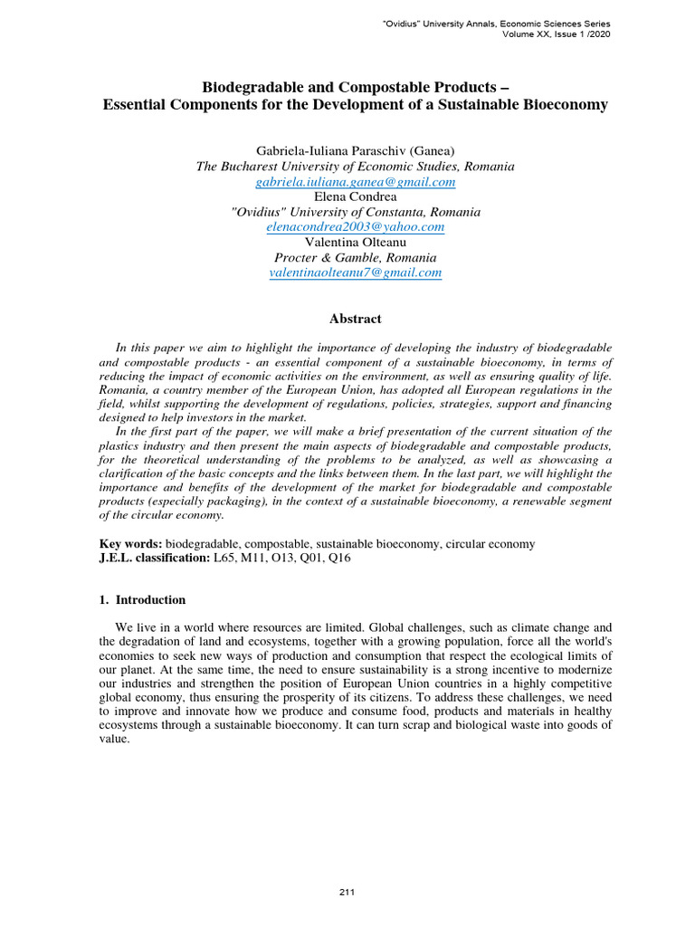 Biodegradable and Compostable Products E | PDF | Biodegradation | Plastic