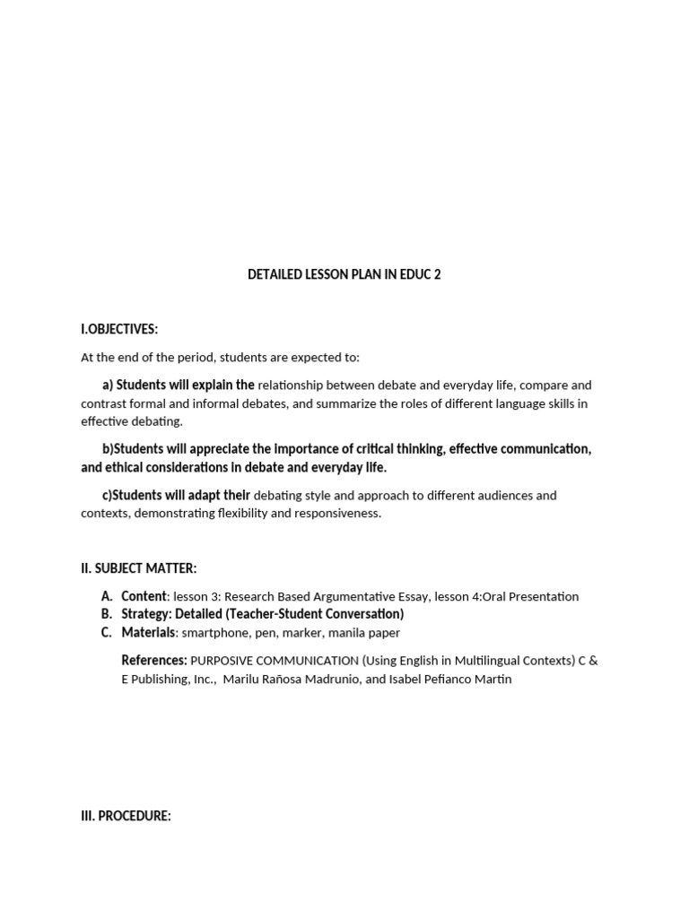 Detailed Lesson Plan in Purposive Communication Salvoda | PDF | Lord's ...