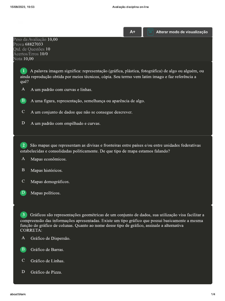 Prova Estudos Transversais - Gráficos-Mapas | PDF