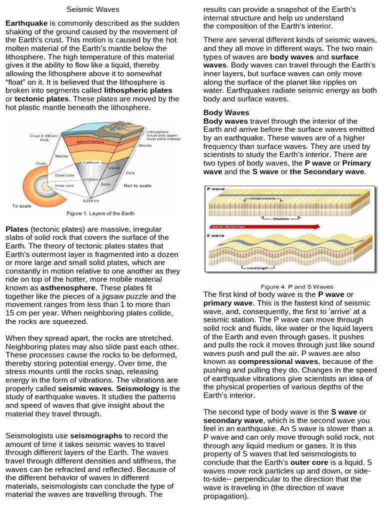 M3 Seismic Waves | PDF | Seismology | Plate Tectonics