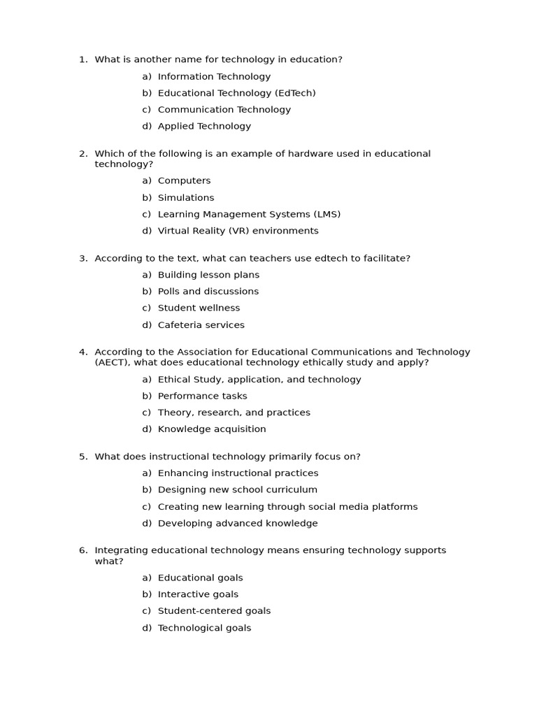 What Is Another Name For Technology in Education | PDF | Educational ...