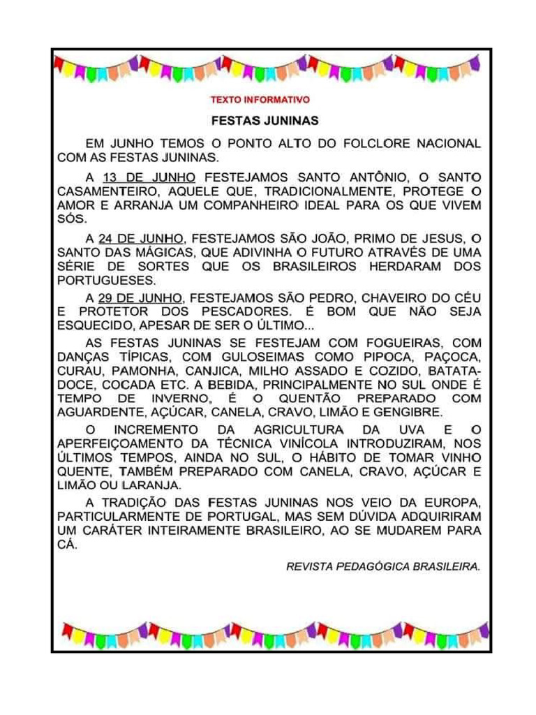 atividades juninas | PDF