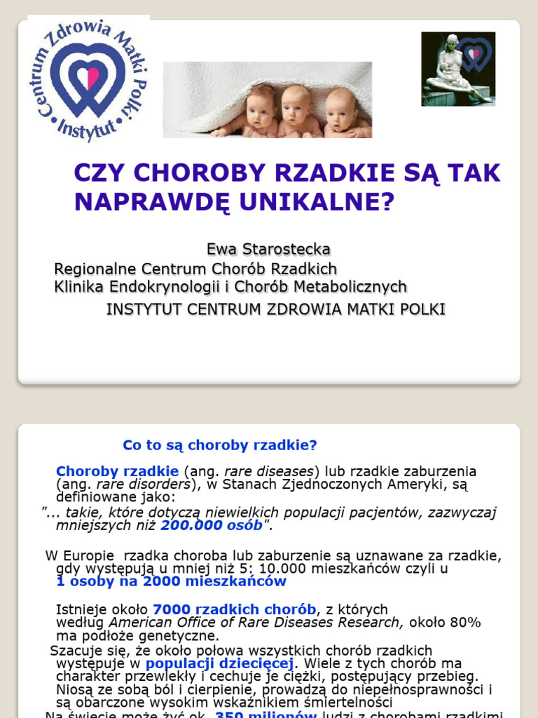 Choroby Rzadkie Wykład 23.11.2021 | PDF
