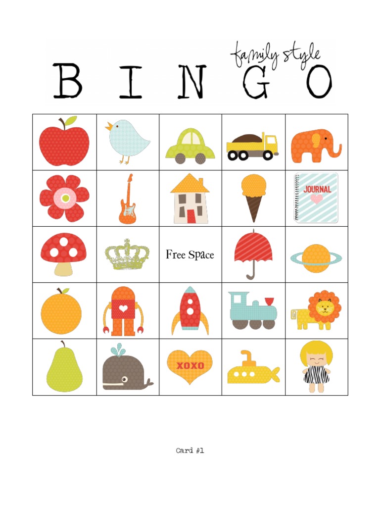 Free Space: Card #1 | PDF | Games & Activities