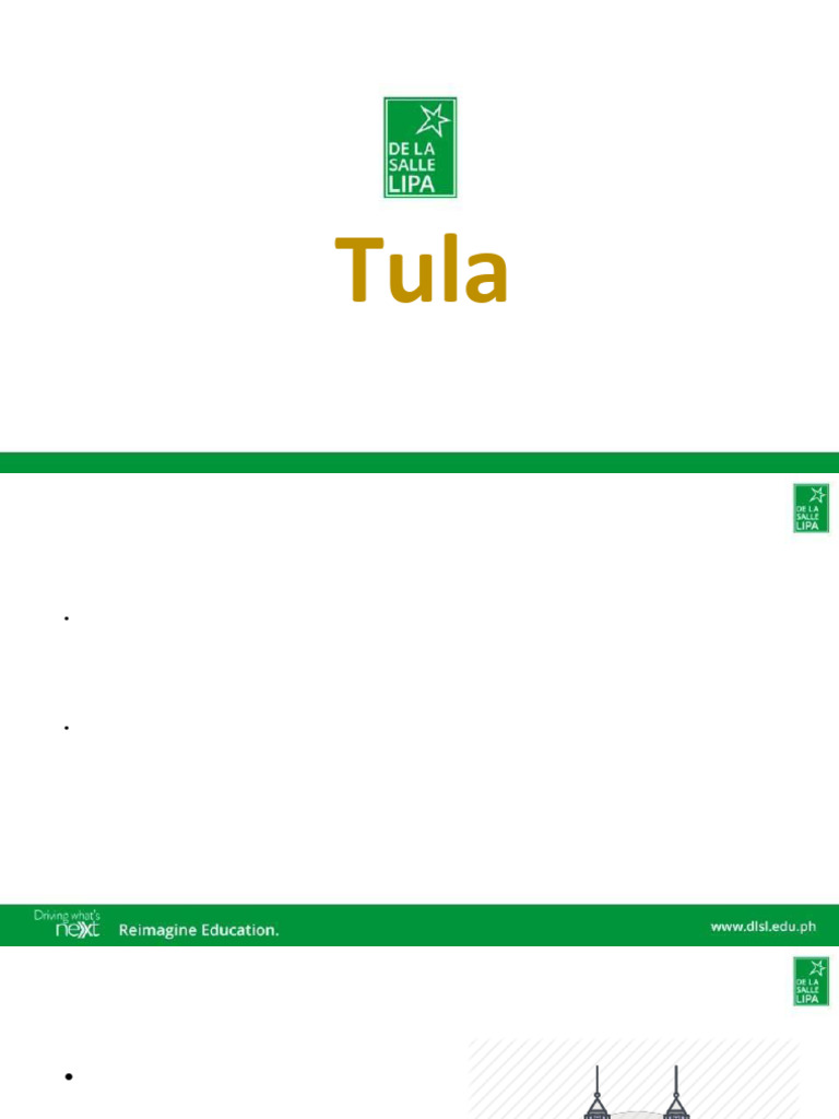 Kahulugan at Elemento NG Tula | PDF