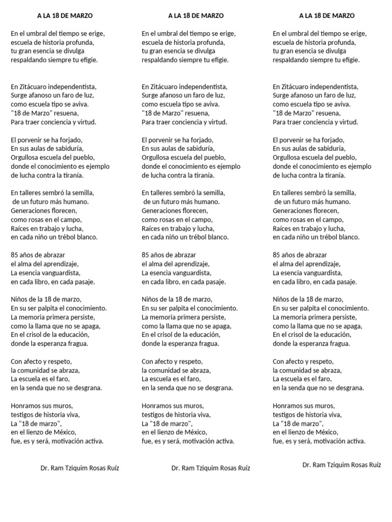 A La 18 de Marzo | PDF