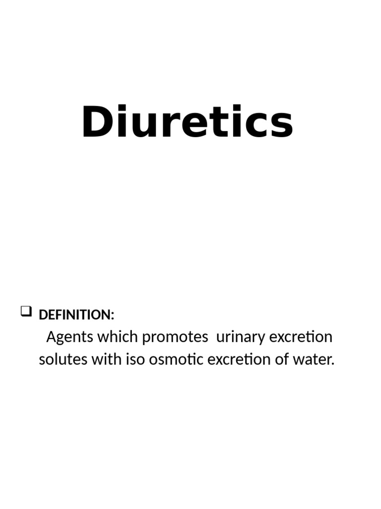 Diuretics 05 | PDF | Medical Specialties