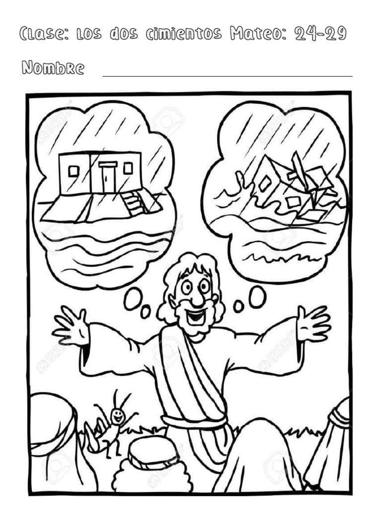 Colorear Los Dos Cimientos | PDF