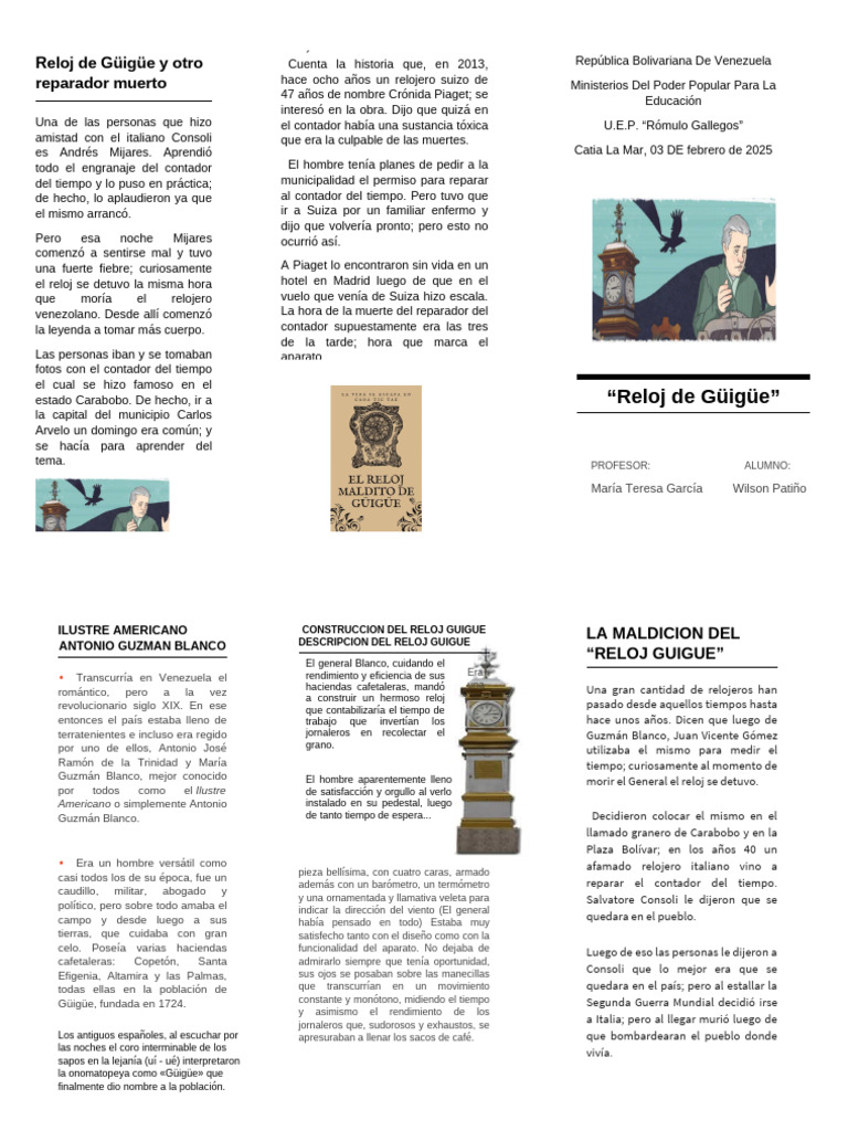 La leyenda del Reloj de Güigüe | PDF