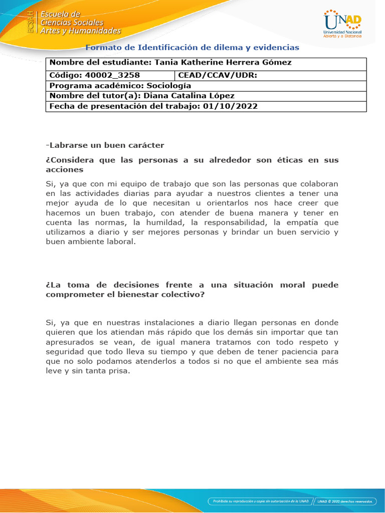 Anexo - Momento 1 - Etica y Ciudadania, Tania Herrera | PDF