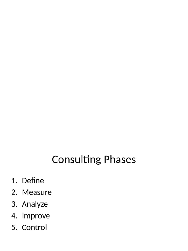 Consulting Process Optimization Steps | PDF