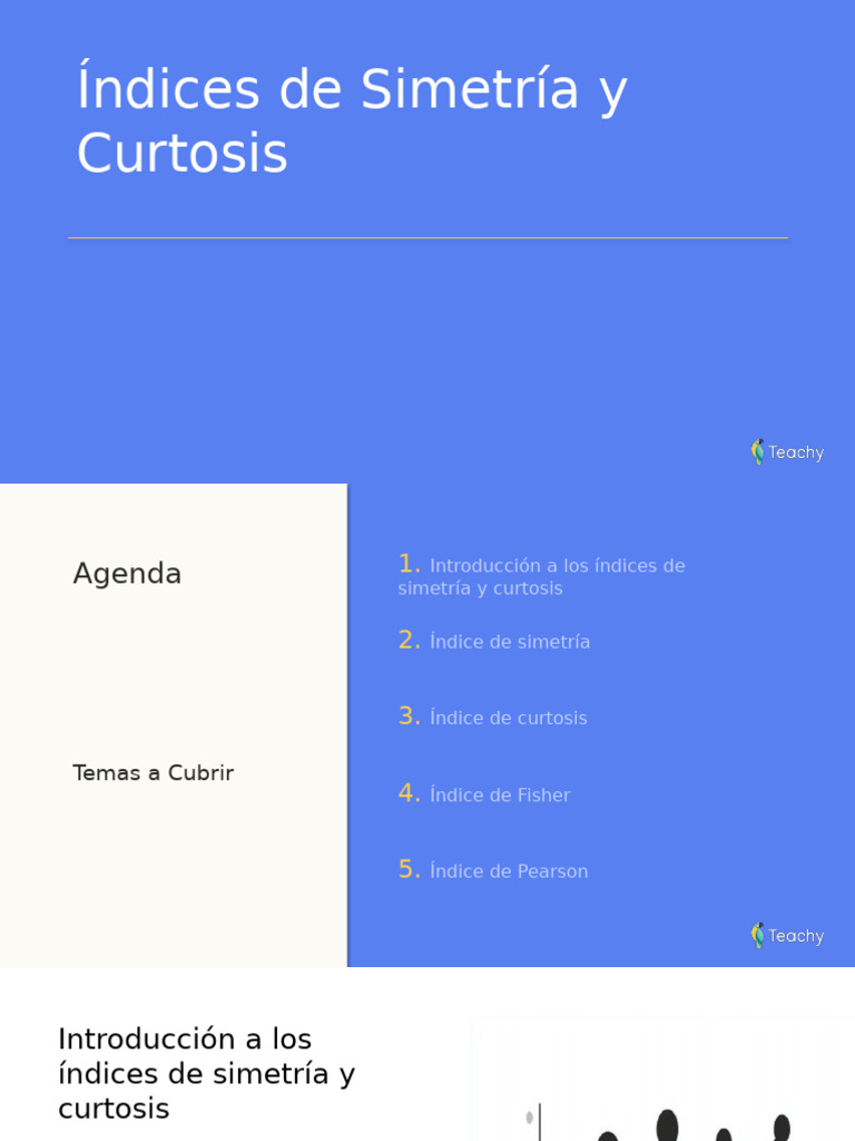Slide - Índices de Simetría y Curtosis | PDF | Oblicuidad | Diferencia