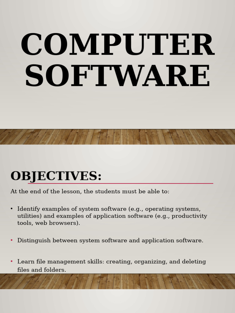 Lesson 4 Computer Software | PDF | Software | Programming