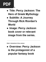 Symbols in Percy Jackson's Journey | PDF | Rick Riordan