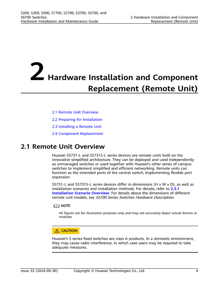 01-02 Hardware Installation and Component Replacement (Remote Unit ...