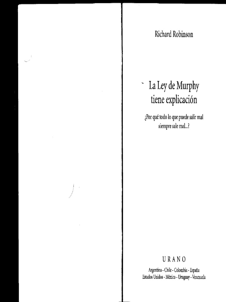 La Ley de Murphy Tiene Explicación 19052019 | PDF