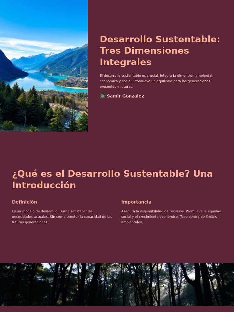 Desarrollo Sustentable Tres Dimensiones Integrales 123 | PDF ...