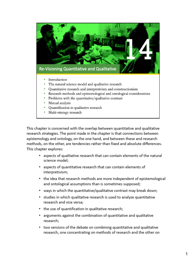 Bryman_Ch14_PPT&Notes | PDF | Quantitative Research | Qualitative Research