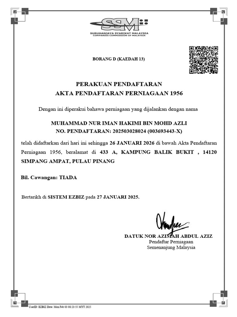 Sijil SSM SSM Info Merged | PDF