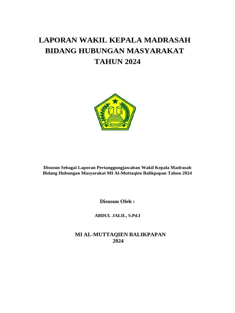 Laporan WAKA HUMAS | PDF