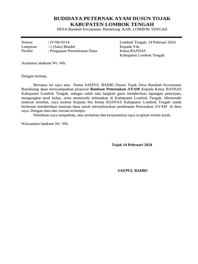 Contoh Proposal Peternakan Bebek | PDF