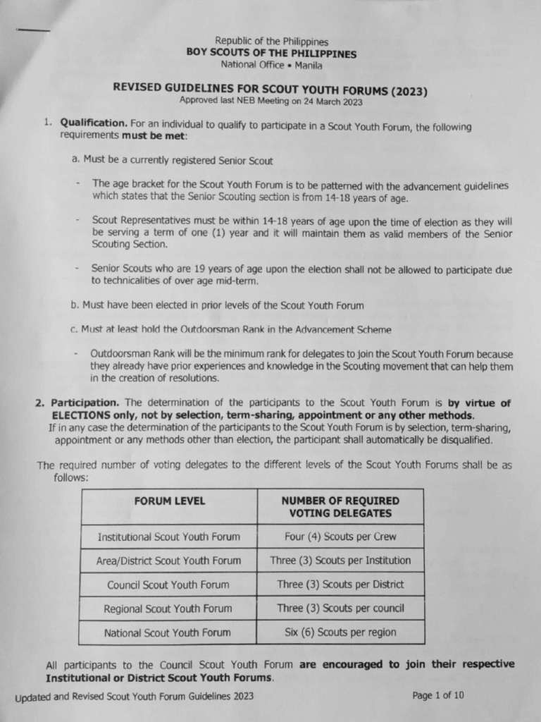 SYF Updated Guidelines | PDF