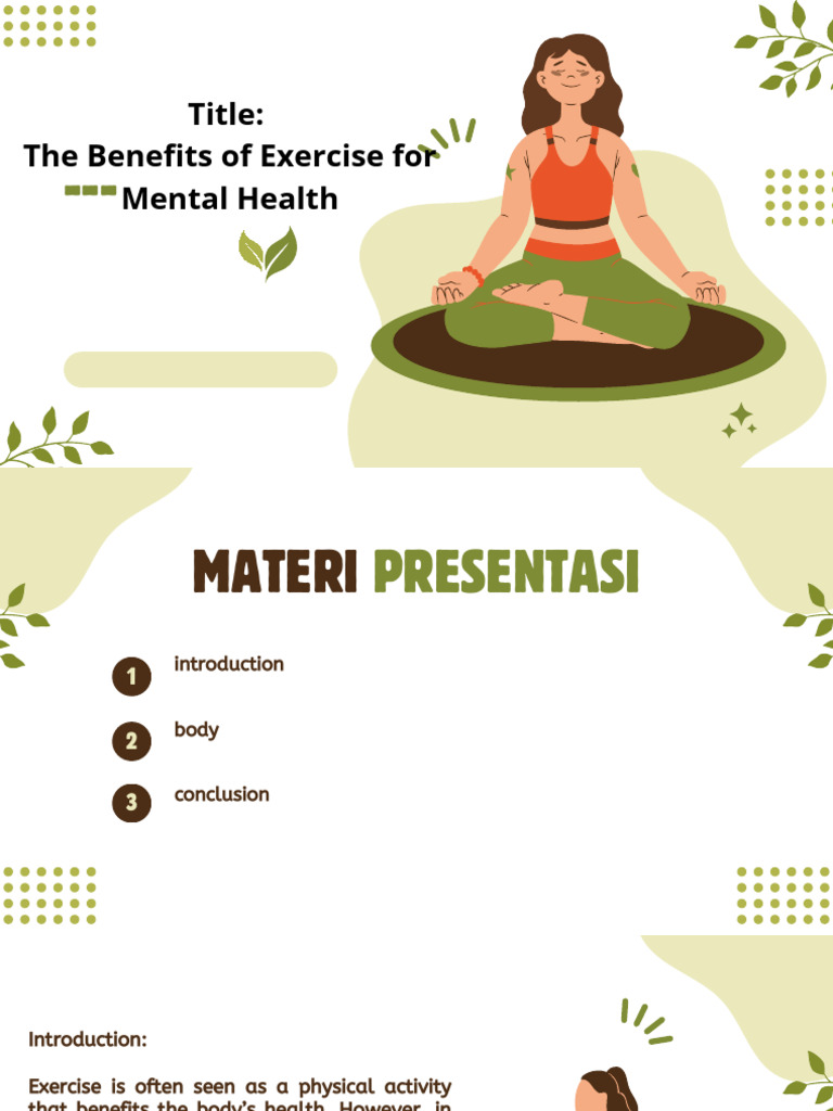 Exercise Boosts Mental Health | PDF