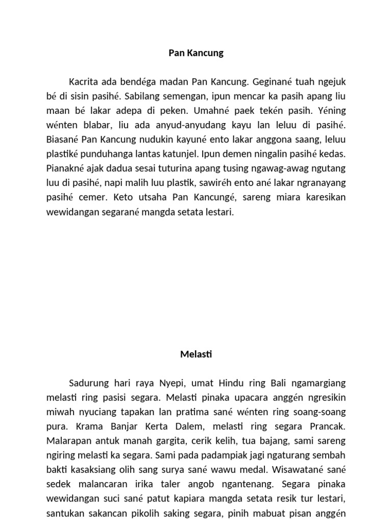 Soal dan Latihan Aksara Bali SD | PDF