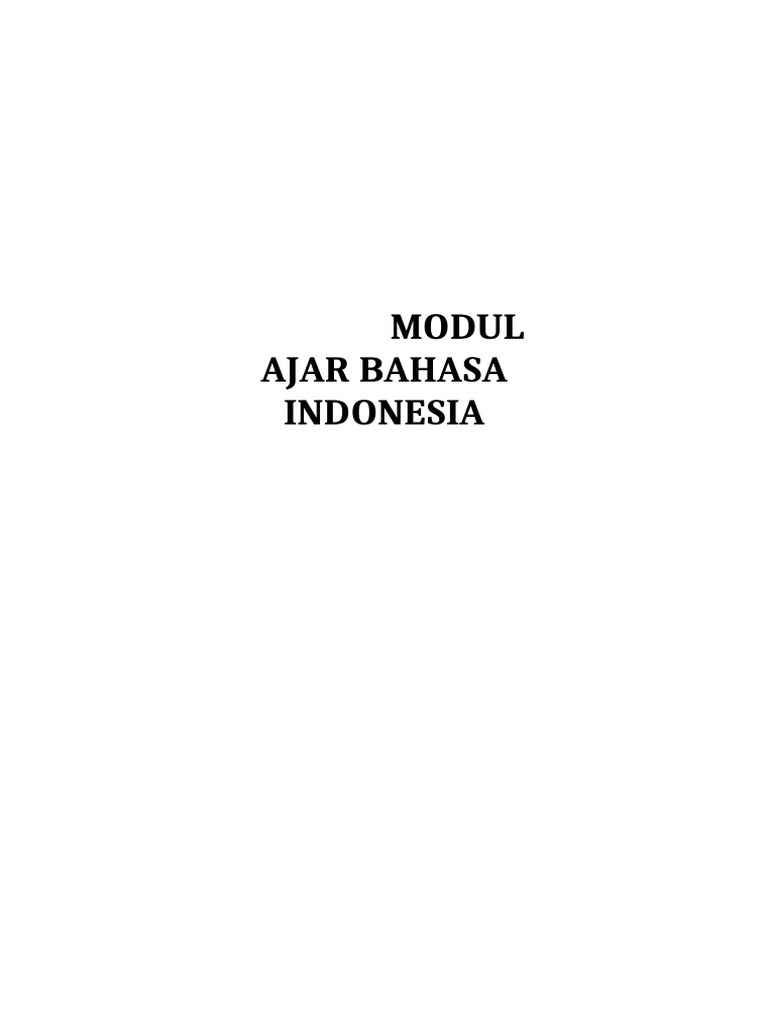 MODUL BINDO BAB 4 KELAS 3 Fix | PDF