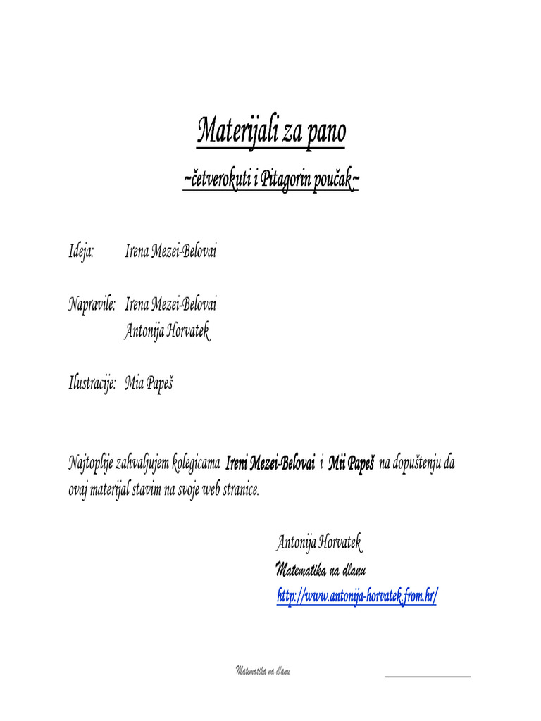 Cetverokuti-Pitagora-Formule | PDF