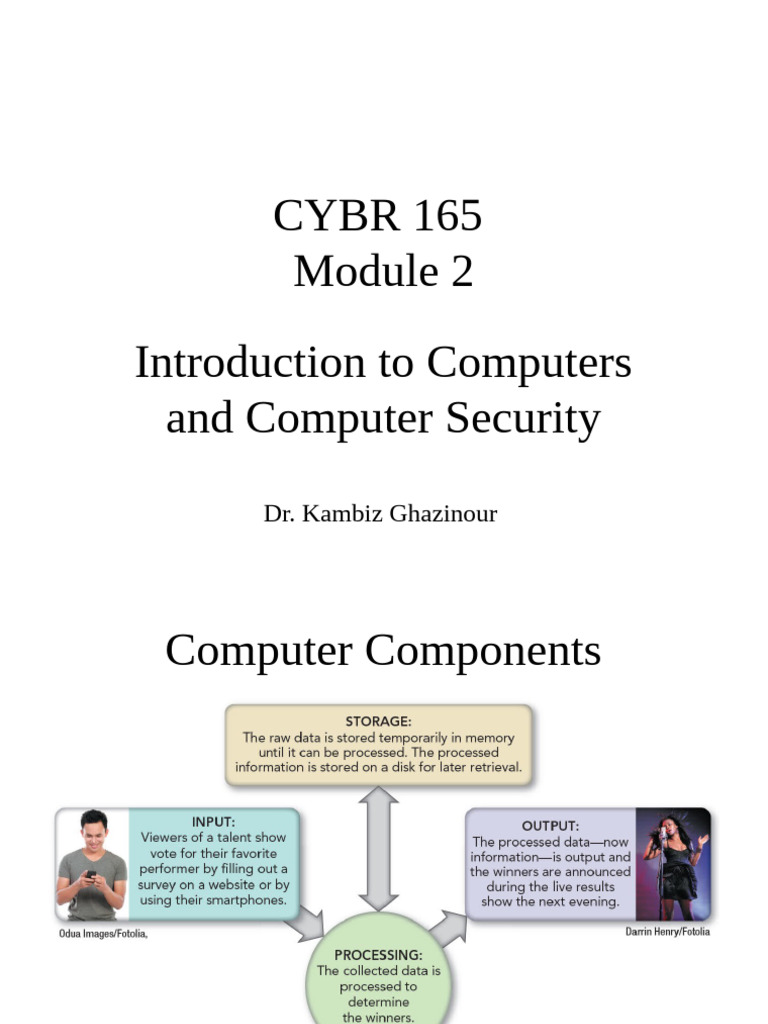CYBR 165 Introduction To Computers and Computer Security: Dr. Kambiz Ghazinour | PDF