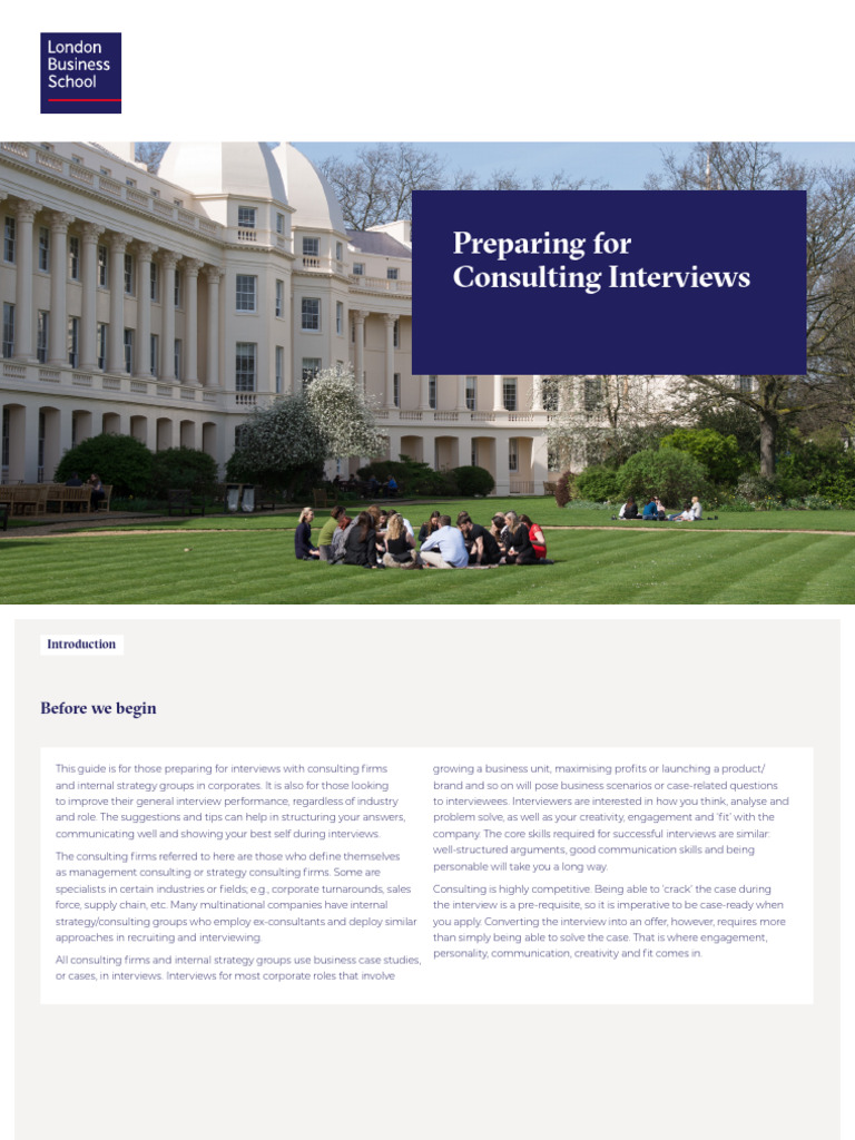 Consulting Interview Preparation Guide | PDF | Brainstorming | Business
