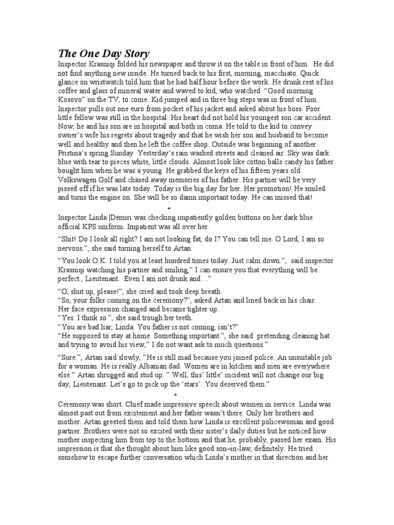 The One Day Story | Download Free PDF | Kitchen | Clothing