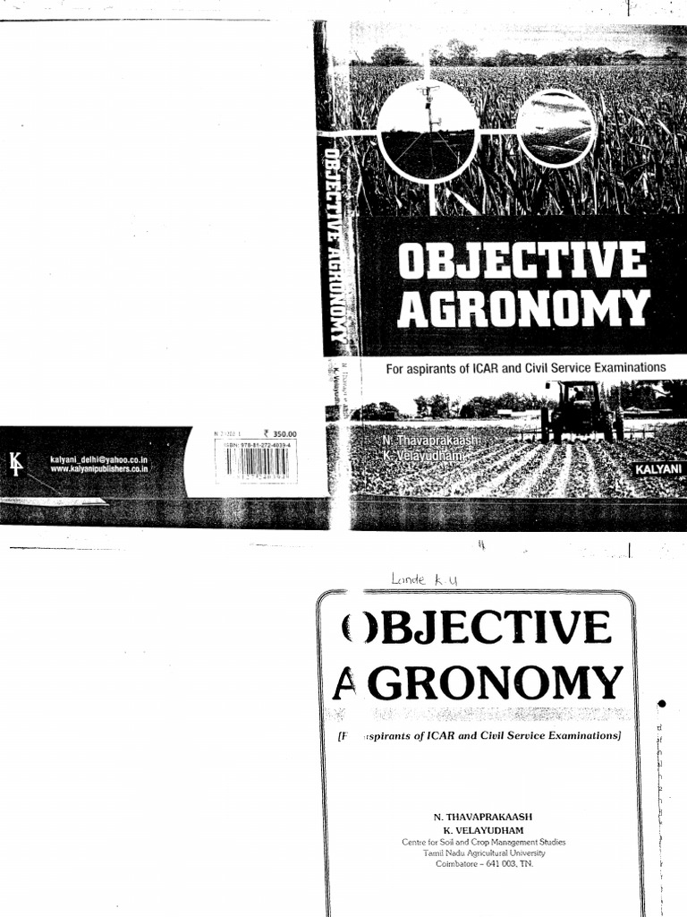 Objective Agronomy | PDF